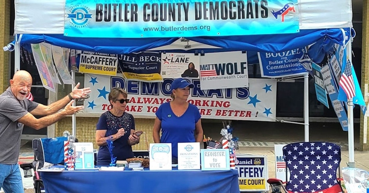 BCDC Booth at Zelienople Horse Trading Days · Butler County Democrats